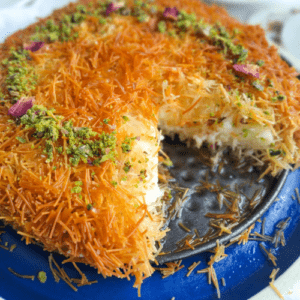 Kunafa with cream recipe - Alisha's Dessert Safari